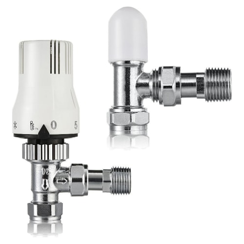 white lockshield valve