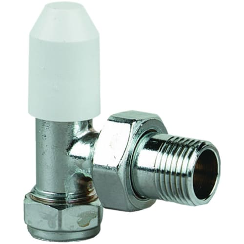white lockshield valve