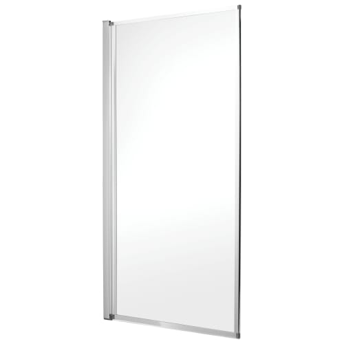 white framed bath screen