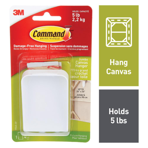 Command strips for canvas store