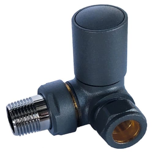 black lockshield valves