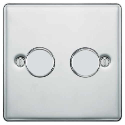 double light switch chrome