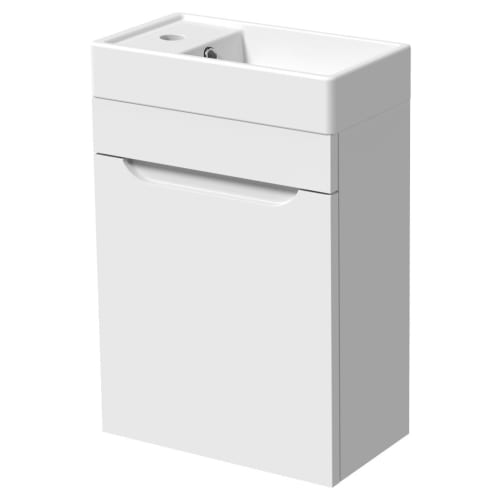 Wickes Malmo Gloss White J Pull Wall Hung Vanity Unit 580 x 400mm Wickes