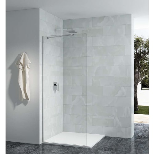 Nexa By Merlyn 10mm Chrome Frameless Wet Room Shower Screen excludes bracing bar 2015 x900mm Wickes