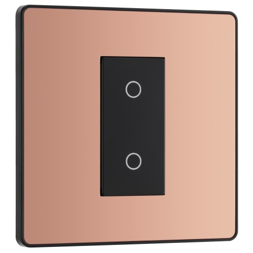 polished copper light switch
