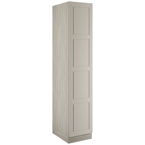 Bramham Taupe Grey Single Wardrobe with Shelves 450 x 2260 x 608mm