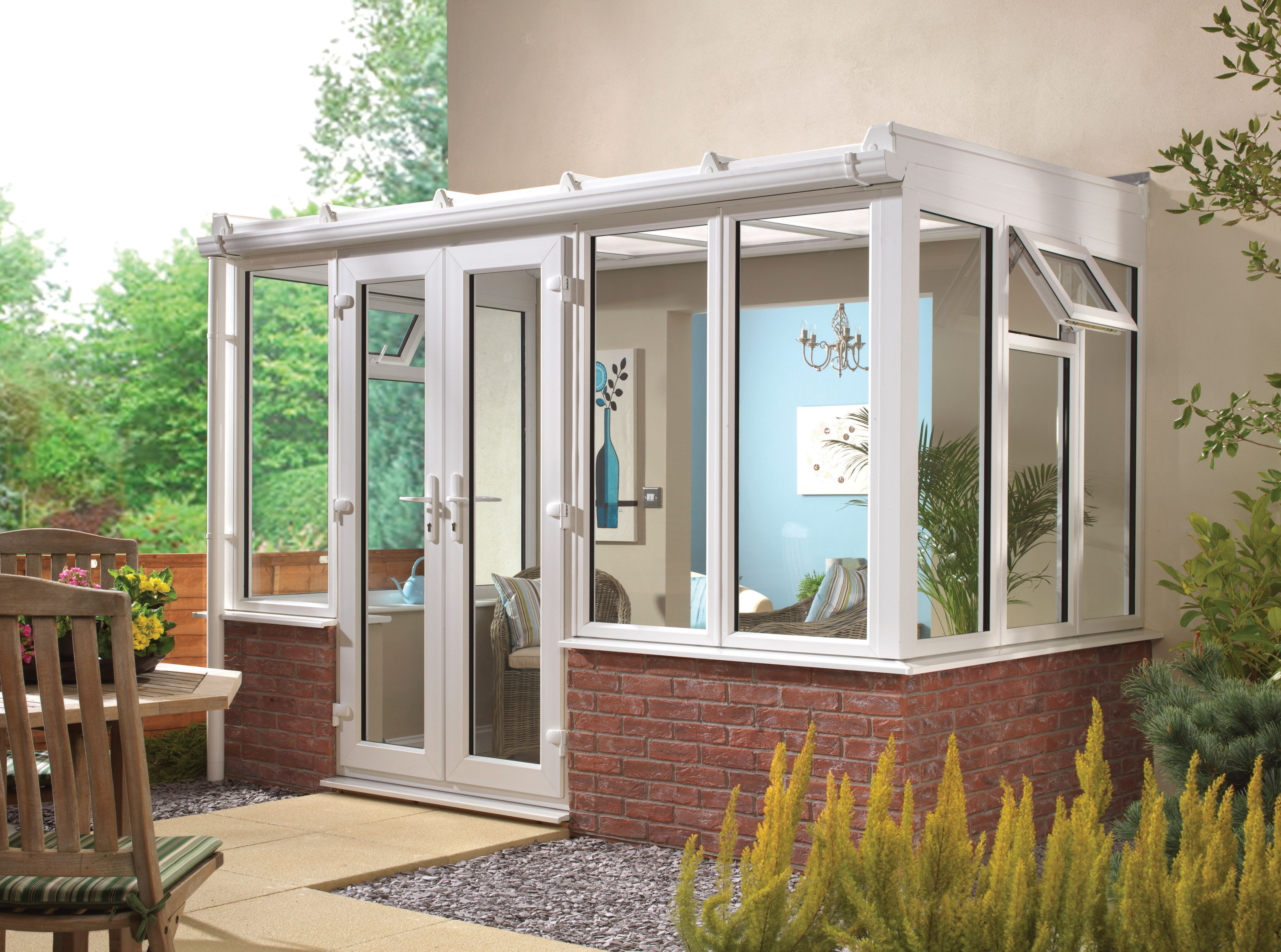 Offer Wickes Wickes Lean To Dwarf Wall White Conservatory