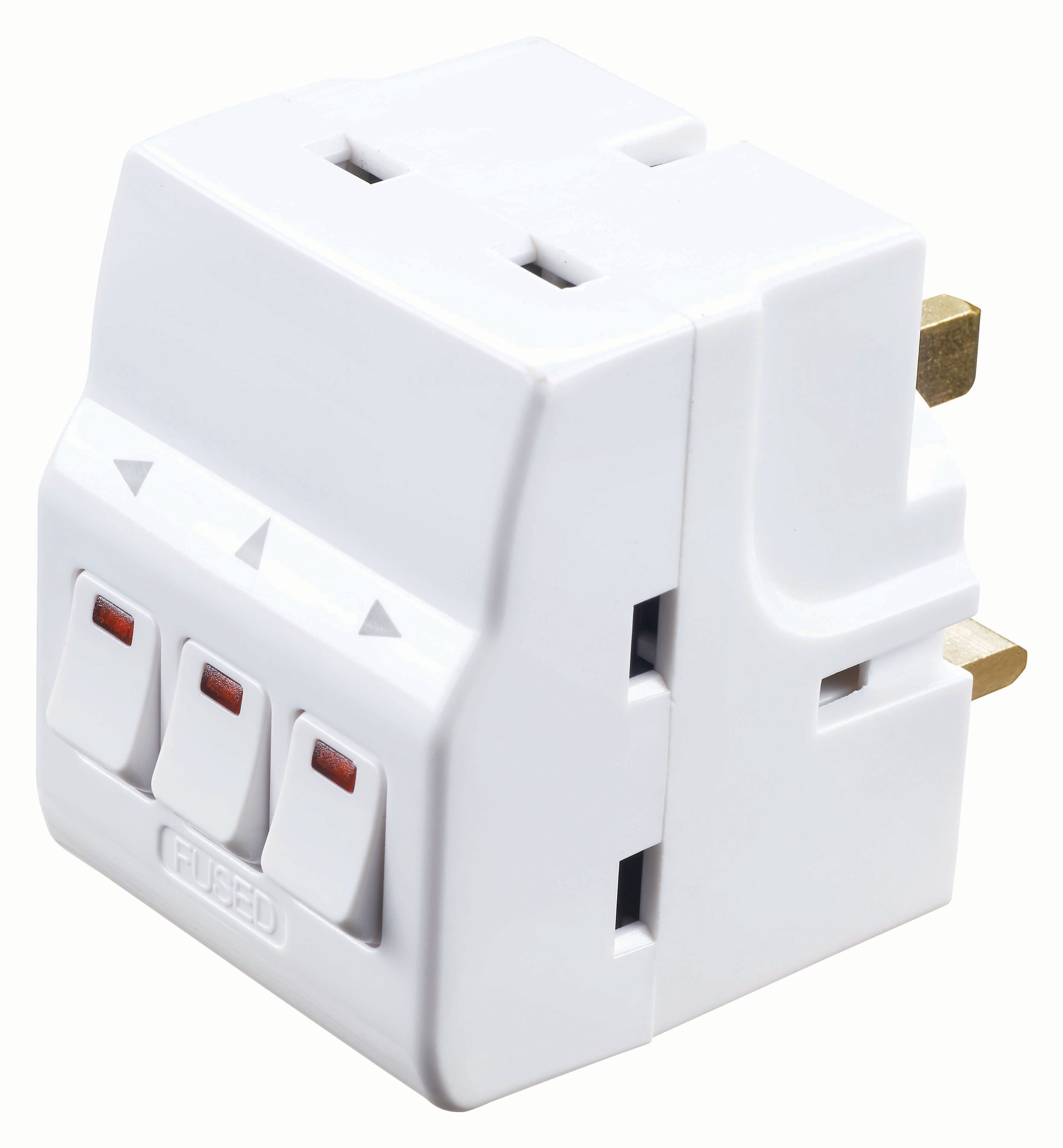 Offer Wickes Masterplug 3 Gang Switched Socket Adaptor