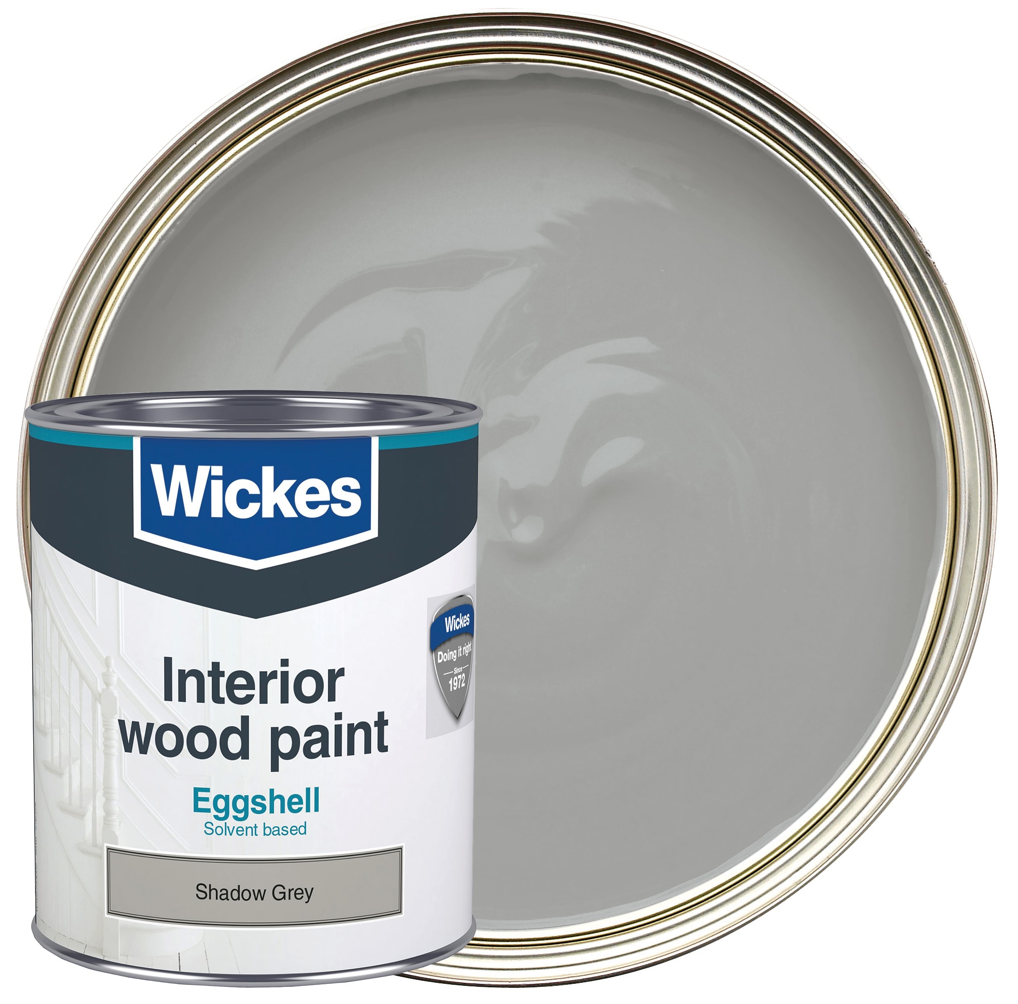 Wickes Eggshell Wood Metal Paint Shadow Grey 750ml Wickes