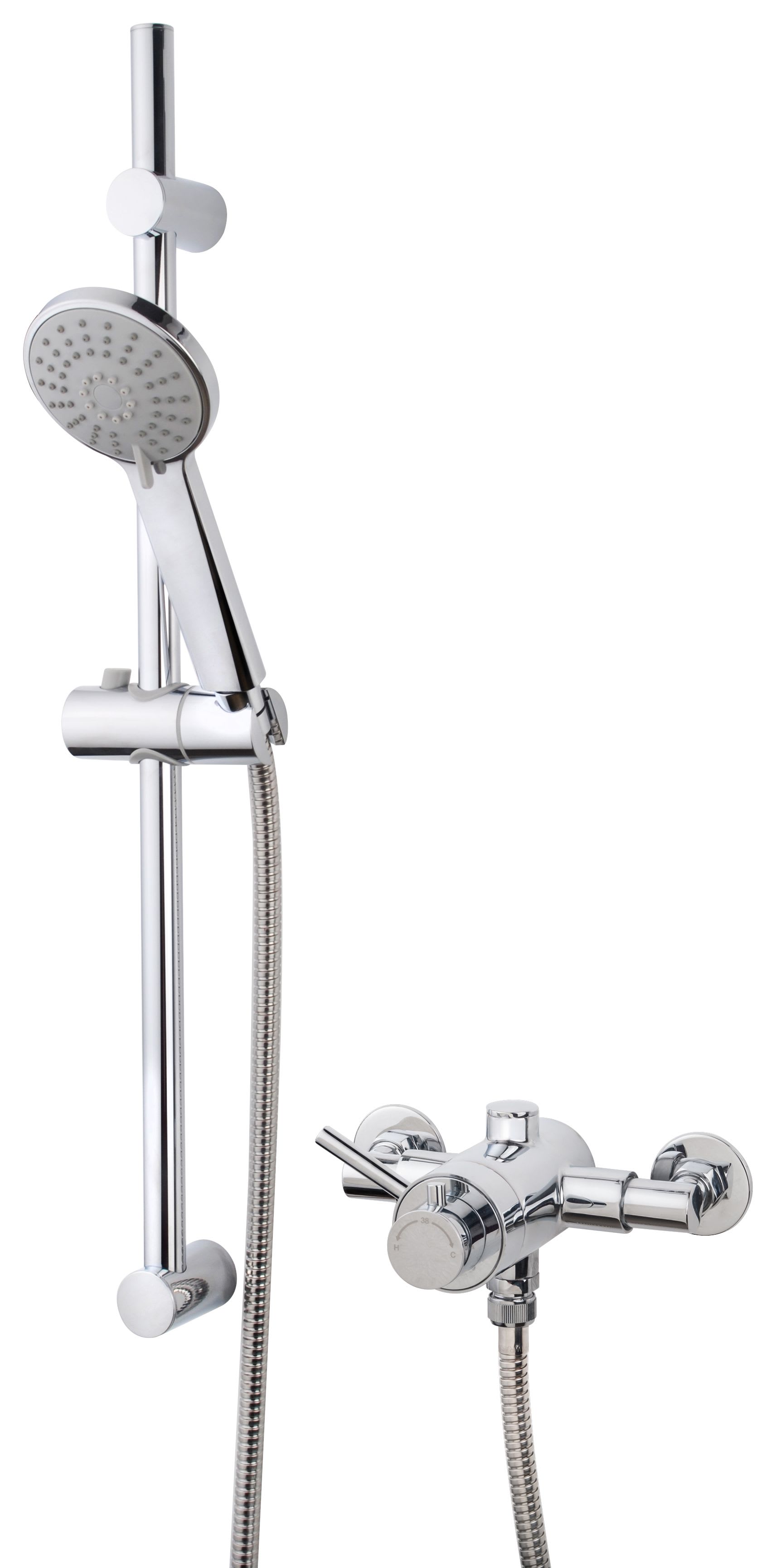 Style Thermostatic Mixer Shower Chrome Wickes