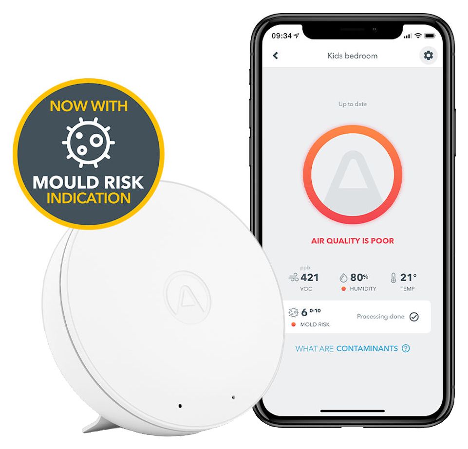 Airthings Wave Mini Indoor Air Quality Monitor